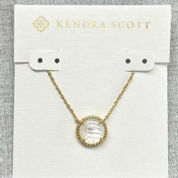 Kendra Scott | Jewelry | Kendra Scott Gold Shell Volleyball Necklace ...
